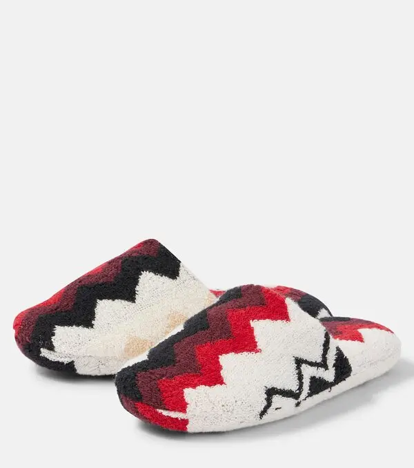 Missoni Zigzag Cotton Terry Slippers - Multicoloured