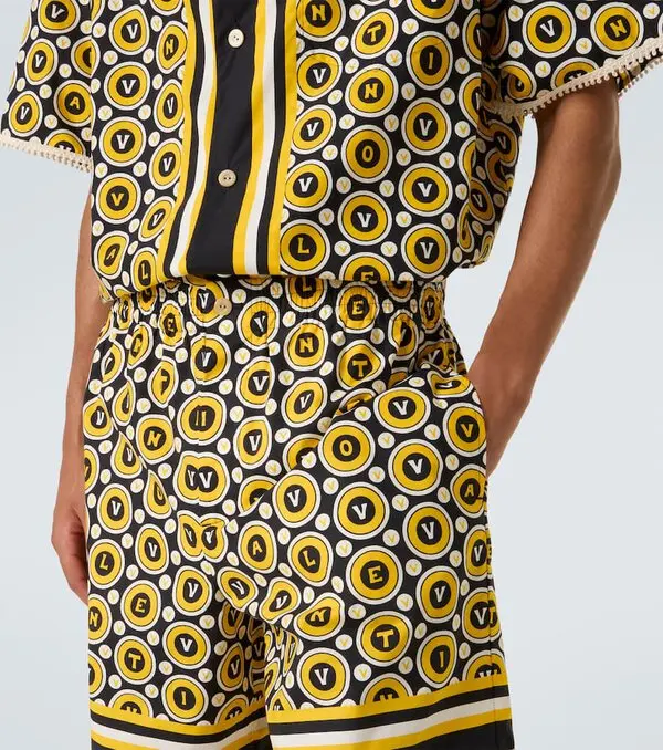Valentino Garavani Printed Cotton Poplin Shorts
