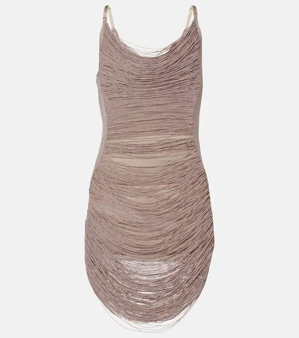 Attico Fringed Mini Dress