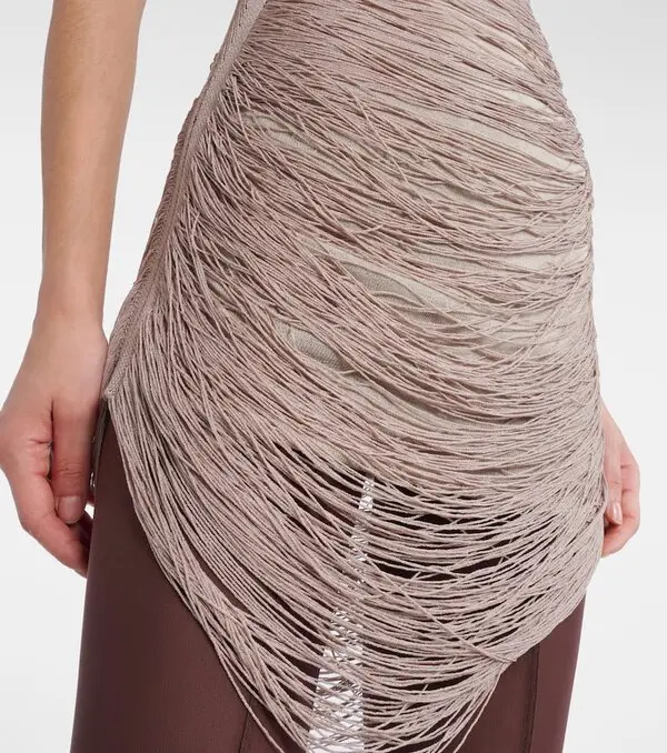 Attico Fringed Mini Dress
