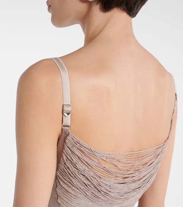 Attico Fringed Mini Dress