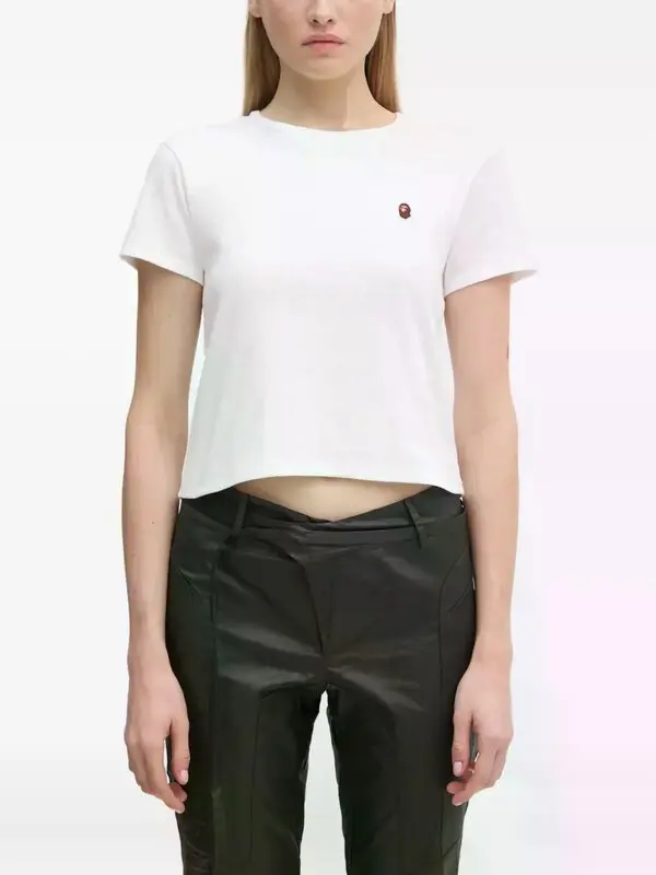 A BATHING APE Embroidered Logo Cropped Top
