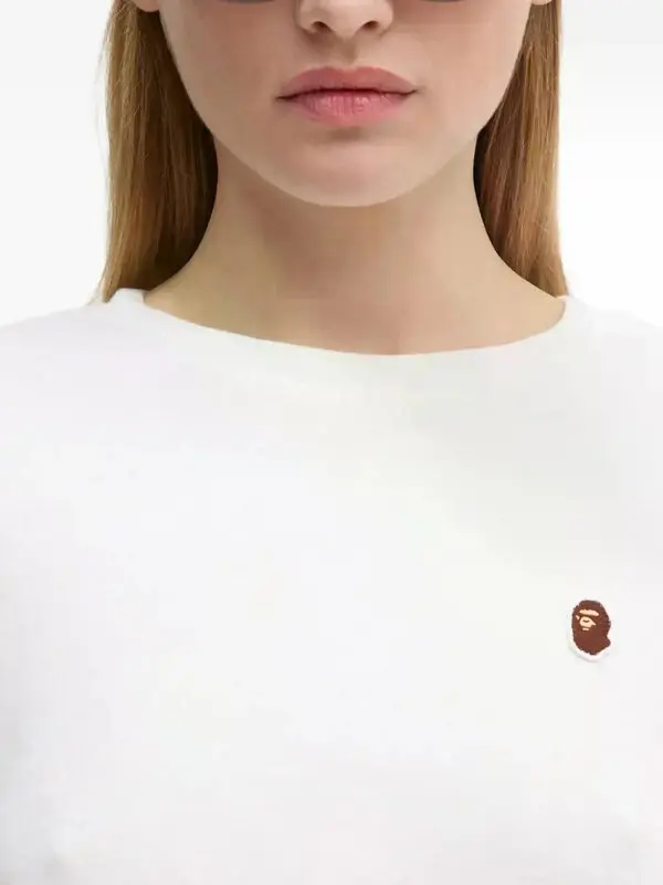 A BATHING APE Embroidered Logo Cropped Top