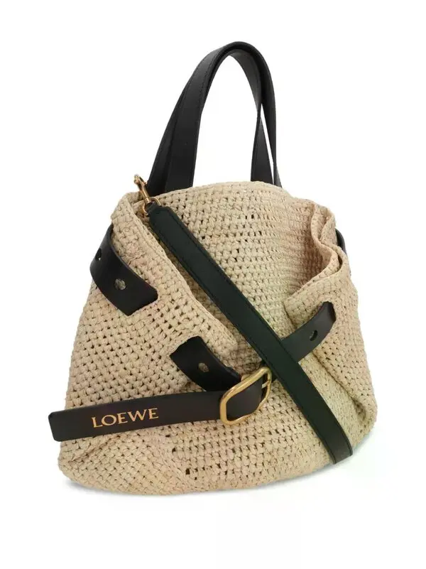 Loewe Mini Punch Hole Raffia-crochet Crossbody Bag