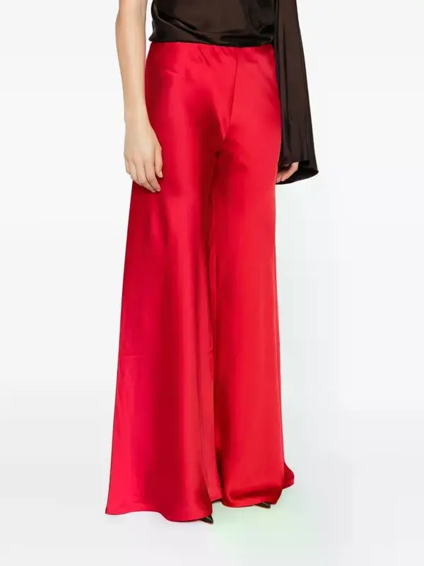 Norma Kamali Elephant Bias-cut Wide-leg Trousers