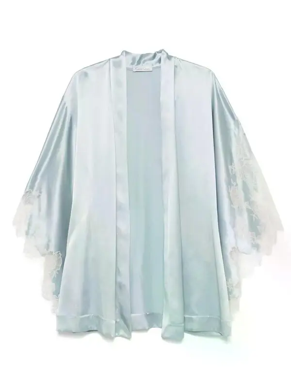 Carine Gilson Satin Silk Robe - Blue