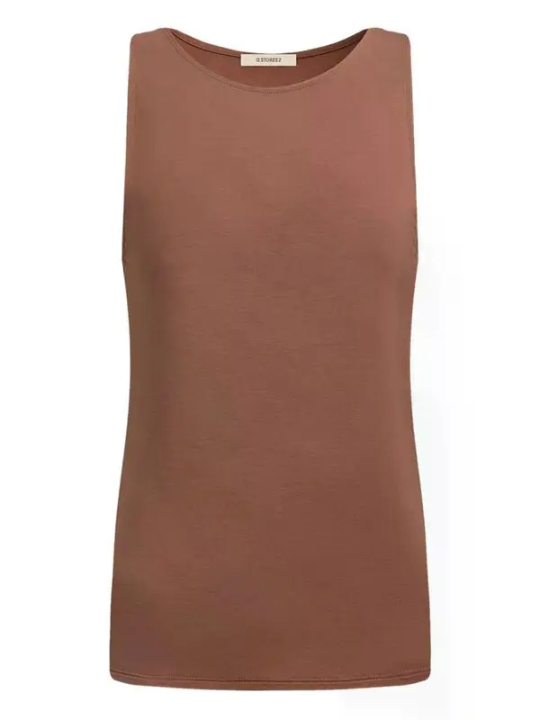 12 STOREEZ Sleeveless Tank Top - Brown