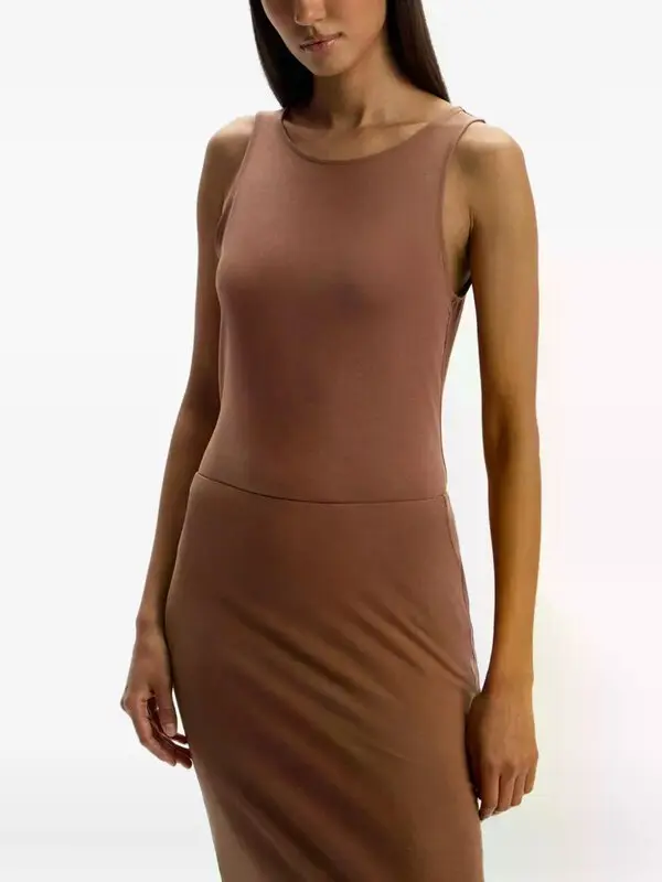 12 STOREEZ Sleeveless Tank Top - Brown