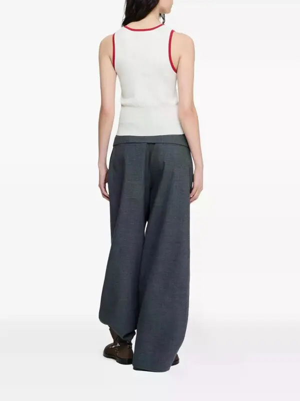 JW Anderson Contrasting-trim Tank Top - Neutrals