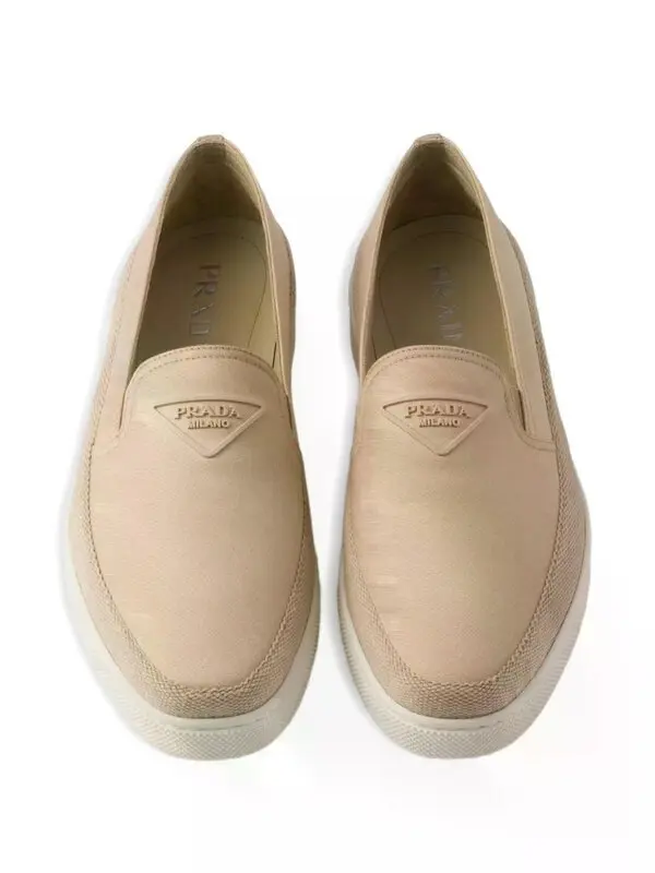 Prada Embossed-logo Slip-on Loafers