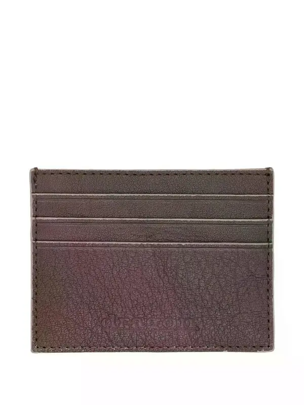 Dragon Diffusion Woven Leather Cardholder - Brown