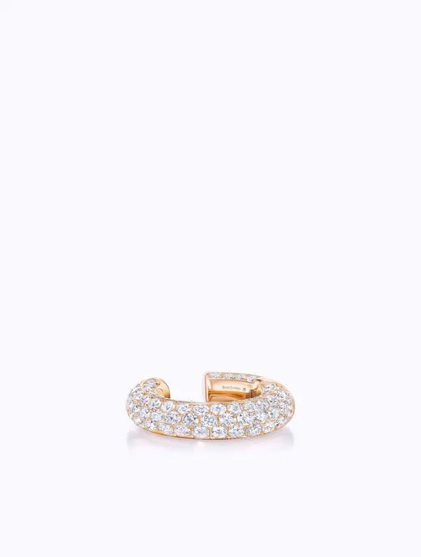 BRIONY RAYMOND Slim Sloan Pavé Diamond Ear Cuff - 18k Rose Gold