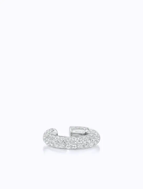 BRIONY RAYMOND Slim Sloan Pavé Diamond Ear Cuff - 18k White Gold