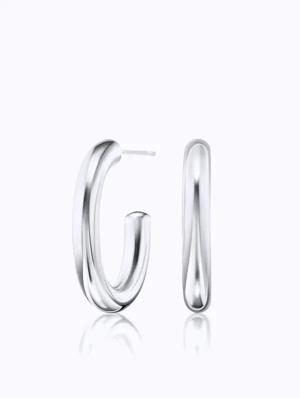 BRIONY RAYMOND Jumbo Sloan Hoop Earrings - 18k White Gold
