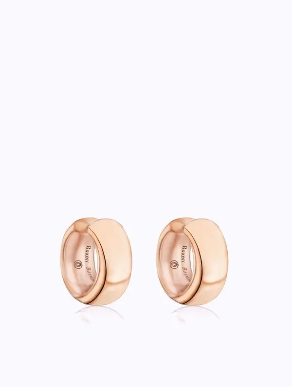 BRIONY RAYMOND Sloan Huggie Hoop Earrings - 18k Rose Gold