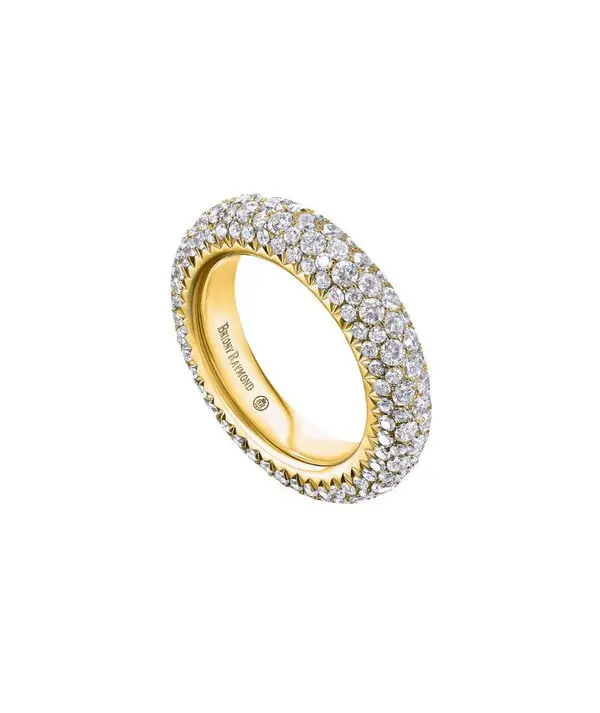 BRIONY RAYMOND Slim Sloan Diamond Band - 18k Yellow Gold