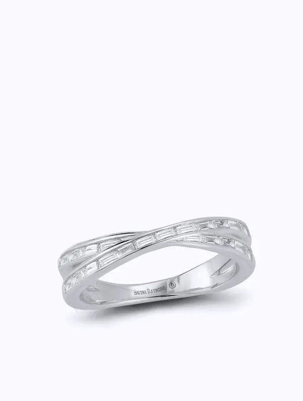 BRIONY RAYMOND Regent Entwine Diamond Ring - 18k White Gold