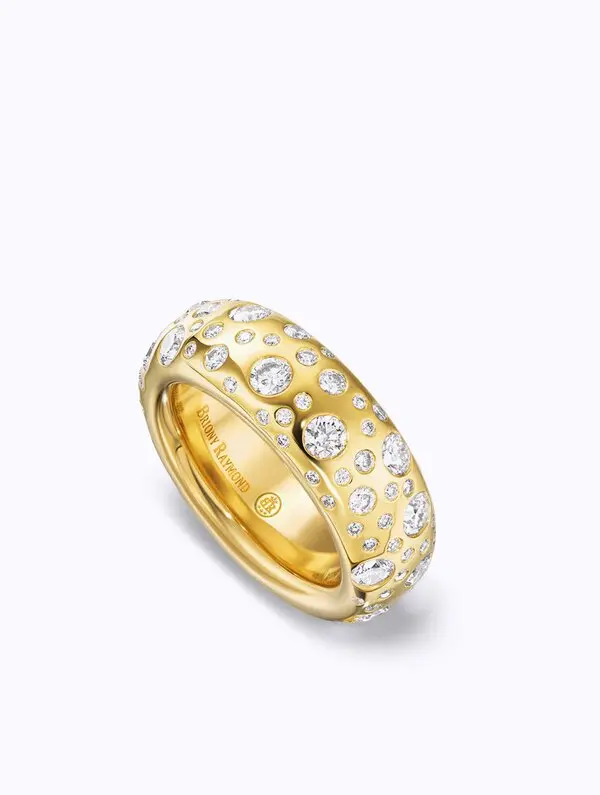 BRIONY RAYMOND Diamond Scatter Ring - 18k Yellow Gold
