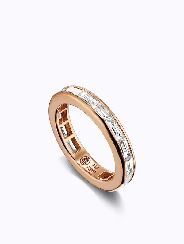 BRIONY RAYMOND Regent Diamond Eternity Ring - 18k Rose Gold