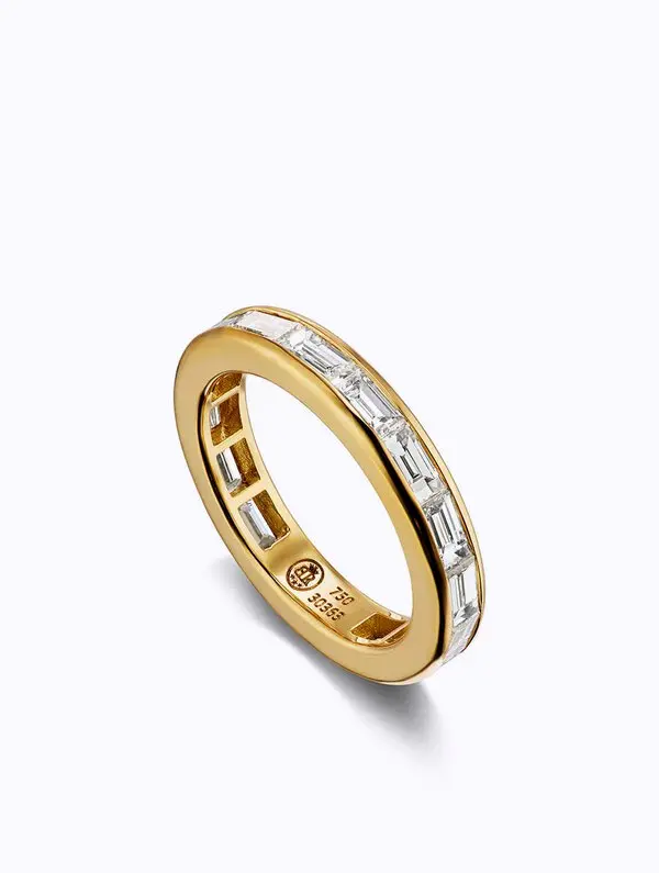 BRIONY RAYMOND Regent Diamond Eternity Ring - 18k Yellow Gold