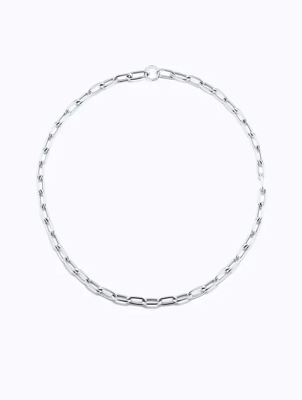 BRIONY RAYMOND Slim Link Necklace - 18k White Gold
