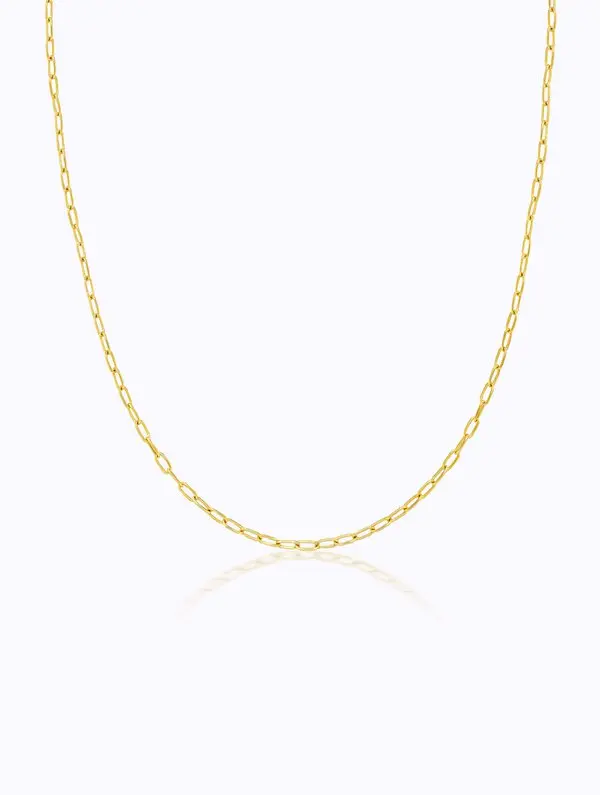 BRIONY RAYMOND 14 Karat Gold Oval Link Chain Necklace - 18 Karat Yellow Gold