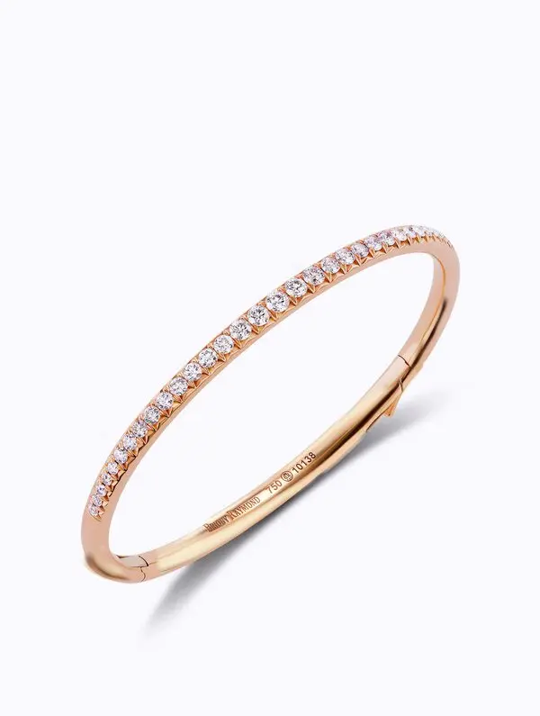 BRIONY RAYMOND Toile Diamond Bangle - 18 Karat Rose Gold