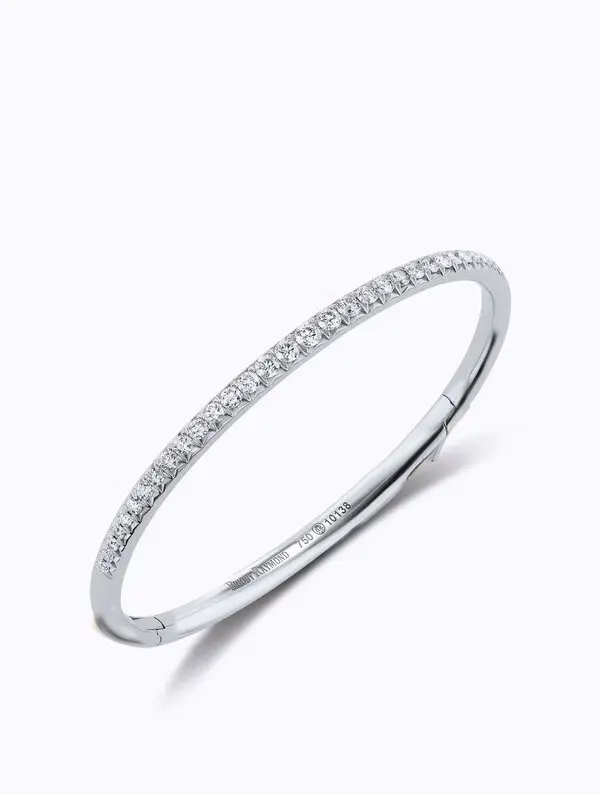 BRIONY RAYMOND Toile Diamond Bangle - 18k White Gold