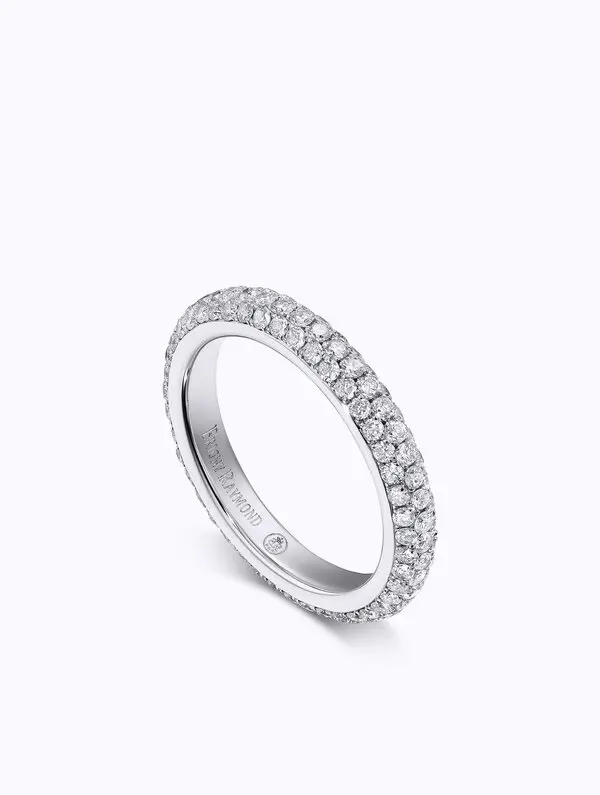 BRIONY RAYMOND Skinny Sloan Pavé Diamond Ring - 18k White Gold