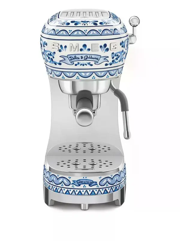SMEG X D&g Mediterraneo Espresso Coffee Machine - Blue