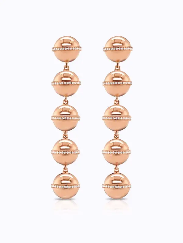 BRIONY RAYMOND Aura Galaxy Diamond Earrings - 18k Rose Gold