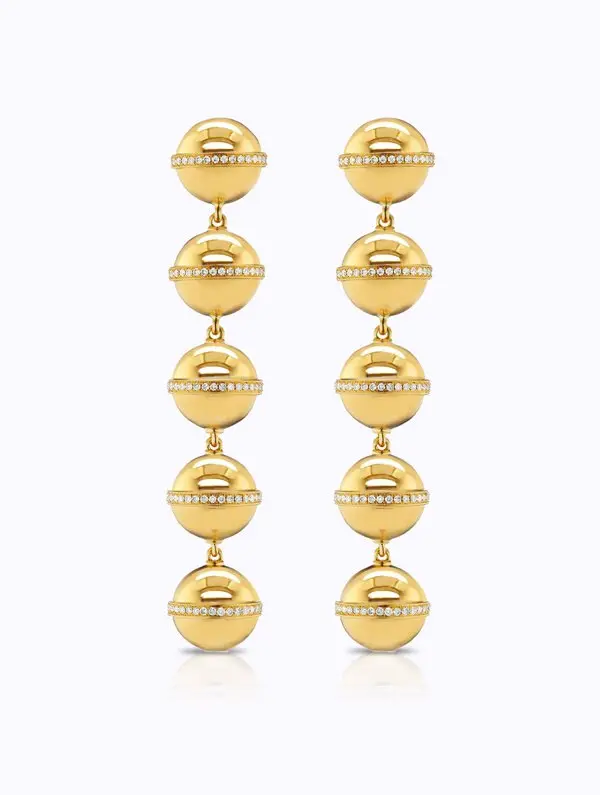 BRIONY RAYMOND Aura Galaxy Diamond Earrings - 18k Yellow Gold