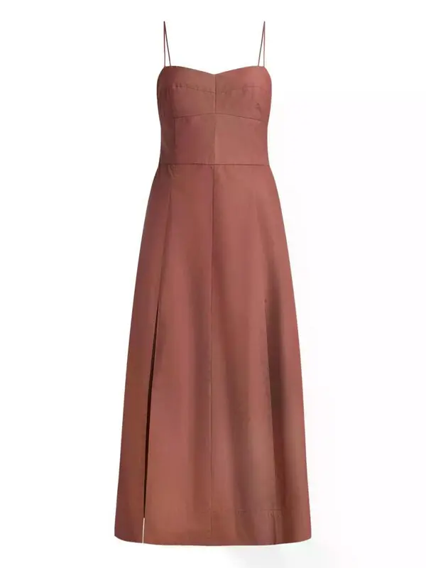 12 STOREEZ Pocket-detail Midi Dress - Brown