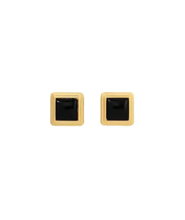 HEAVEN MAYHEM Archer Stud Earrings - Black/gold