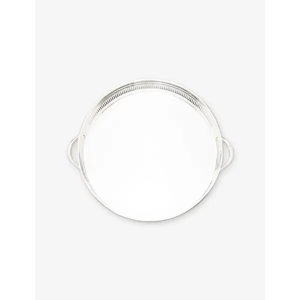 SOHO HOME Rochester Engraved -tone Stainless-steel Tray 49.5cm - Silver