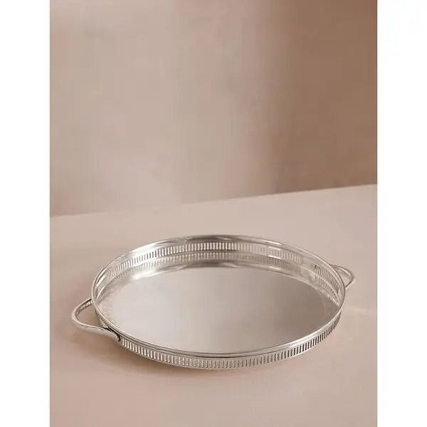 SOHO HOME Rochester Engraved -tone Stainless-steel Tray 49.5cm