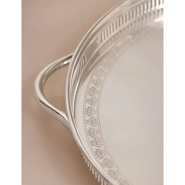 SOHO HOME Rochester Engraved -tone Stainless-steel Tray 49.5cm