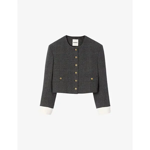 Sandro Rhinestone-embellished Button-down Jacket