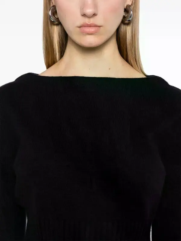 Max Mara Cropped Wool-cashmere Blend Sweater