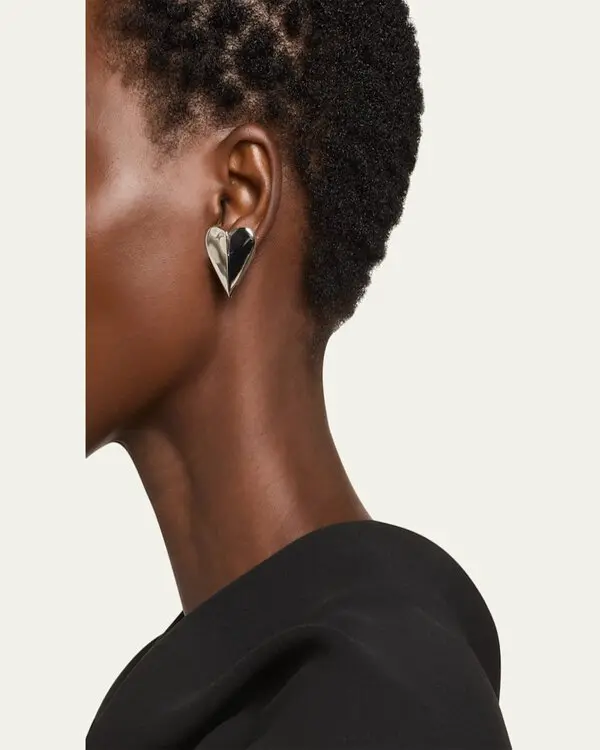 Alaïa Peaked Heart Earrings - Argent