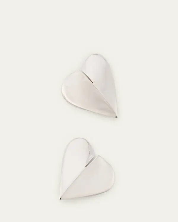 Alaïa Peaked Heart Earrings - Argent