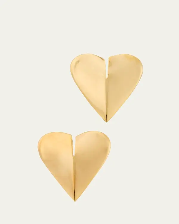 Alaïa Peaked Heart Earrings - Or