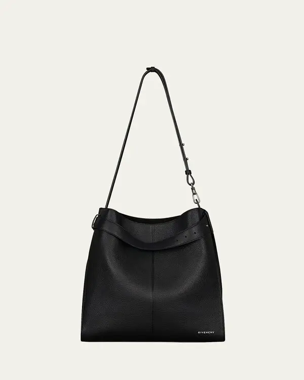Givenchy Grained Leather Shoulder Bag - Black