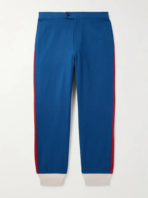 Visvim Bertone Tapered Cotton-twill Trousers - Blue