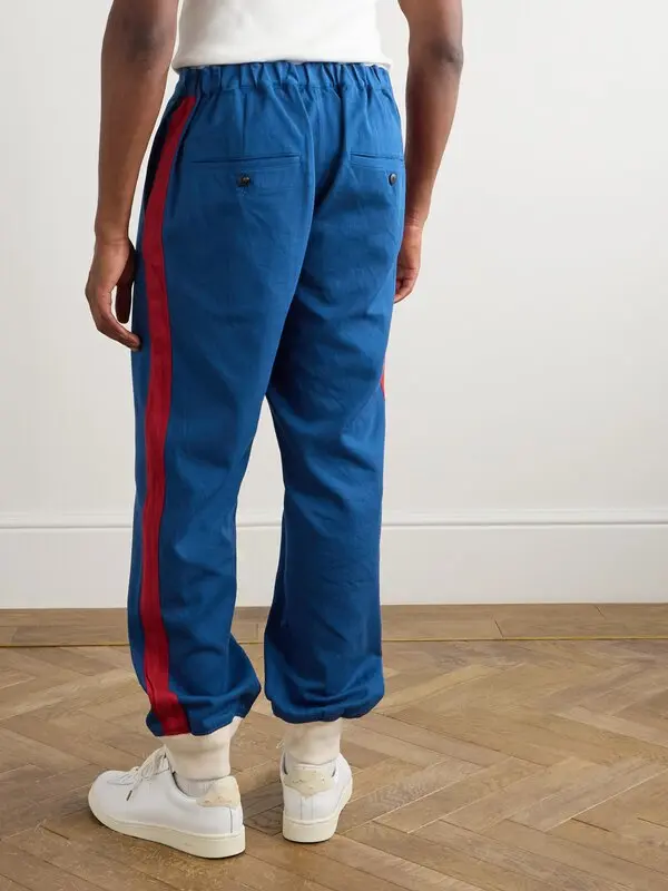 Visvim Bertone Tapered Cotton-twill Trousers - Blue