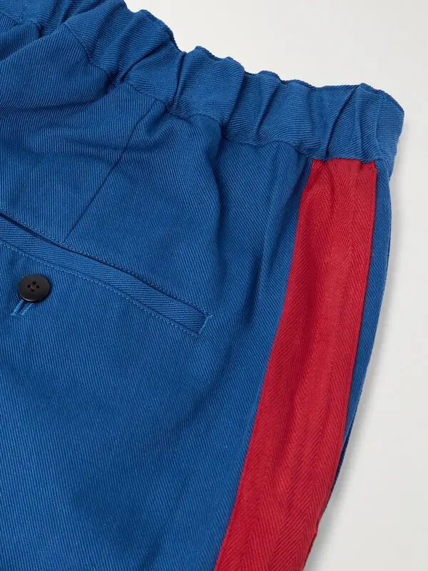Visvim Bertone Tapered Cotton-twill Trousers - Blue