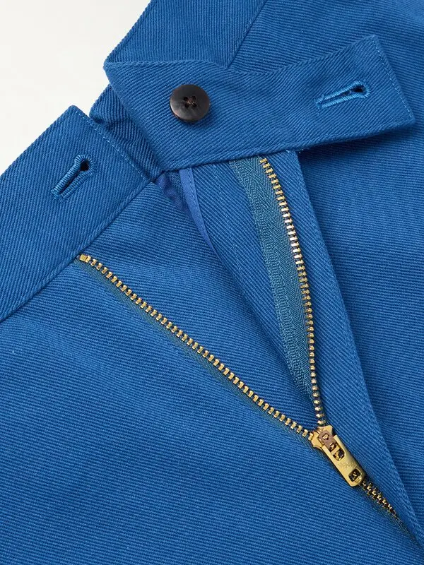 Visvim Bertone Tapered Cotton-twill Trousers - Blue