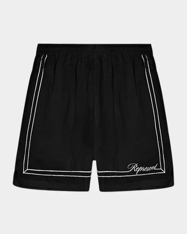 REPRESENT Border Pull-on Shorts - Jet Black