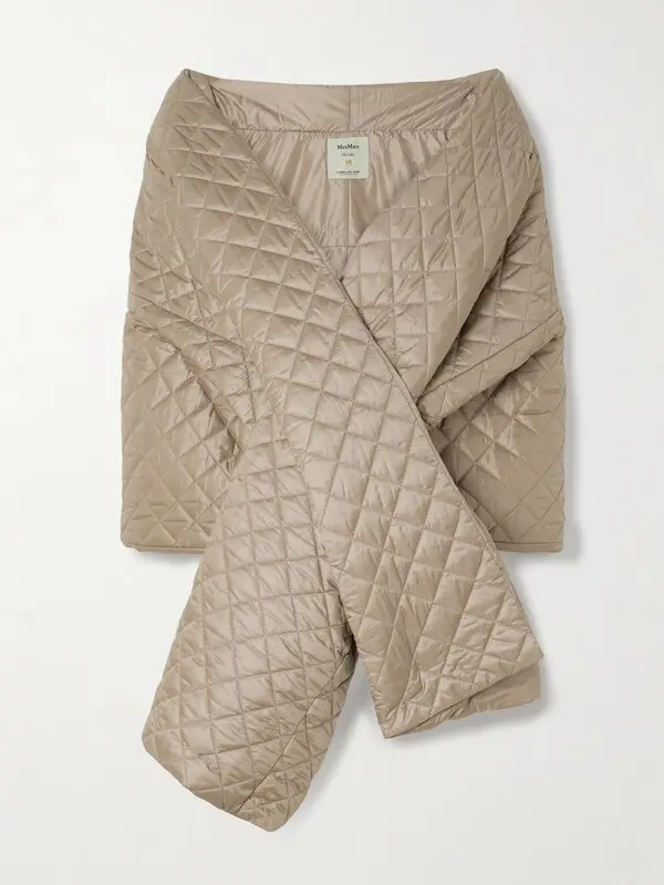 Max Mara The Cube Susanna Quilted Shell Scarf - Neutrals