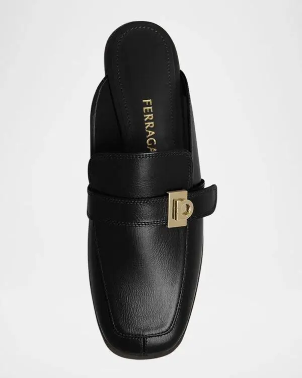 FERRAGAMO Mavira Leather Loafer Mules